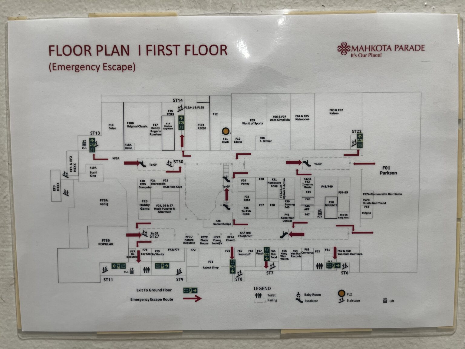 Mahkota Parade's Floor Plan